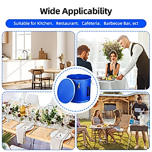 PioneerWorks Fryer Grease Bucket, 8 Gal Fryer Oil Bucket with Lid, Oil Disposal Caddy, Coated Carbon Steel Oil Filter Pot with Rust-Proof Coating, Oil Transport Container with Lock Clips, Filter Bag