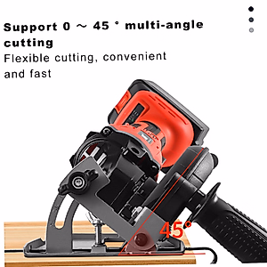 Havamoasa 1PC Angle Grinder Stand 45 Degree Adjustable Precise Cutting Stand for Angle Grinder Accessories Angle Grinding Fixed Holder with Guide Ruler for 100-125 Machine