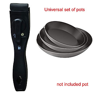 Removable Pot Handle, Detachable Handle Pots and Pans, Handle Pot Clip Different Removable Handle Cookware Detachable Pot Handle Suitable for Home, Cooking Pot Accessories(1 PC)
