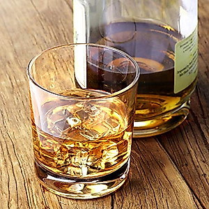 COPLIB Whiskey Glasses Set of 4-11 OZ Old Fashioned Glasses/Premium Crystal Glasses, Perfect for Whiskey Lovers, Rocks Glasses for Scotch, Bourbon, Liquor, Rum, and Cocktail Drinks - Twist