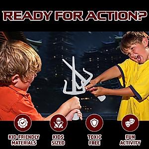 Liberty Imports 2 PCS Plastic Toy Ninja Sai Weapons for Kids Pretend Play Costume Accessories - Children Imaginative Play and Cosplay