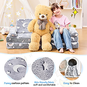 IFNOW Modular Kids Play Couch,Toddler Couch Kids Sofa,Child Sectional Sofa,Bedroom and Playroom Furniture for Toddlers,Convertible Foam and Floor Cushion for Boys and Girls,Glow in The Dark,Star