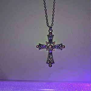 LIRUNQIN Y2k Necklaces Coquette Jewelry Indie Jewelry Cross Necklace Accessories Grunge Emo Punk Gyaru Necklaces for Women