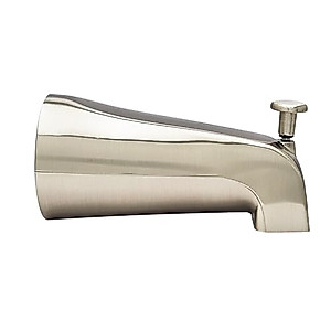 Westbrass E531D-1F-07 5-1/4" Reach Wall Mount Tub Spout with Front Diverter, Satin Nickel