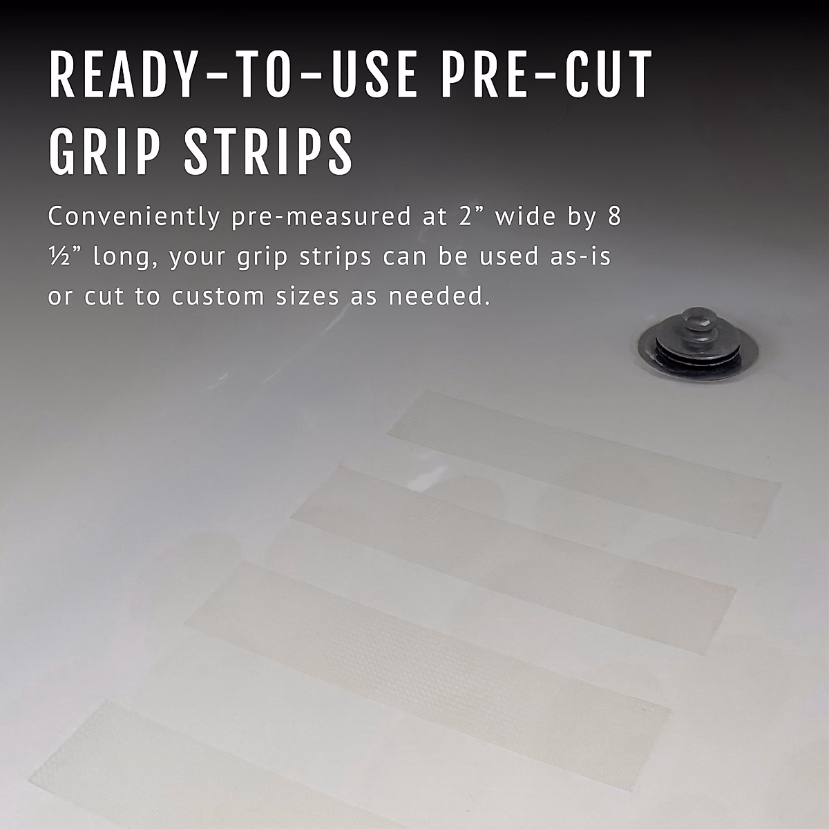 Non-Abrasive Grip Tape Strips by CatTongue - Heavy Duty Waterproof Non Slip Strips for Indoor & Outdoor Use - Thousands of Grippy Uses: Furniture, Bathtubs, Frames, Gaming and More! (Clear)