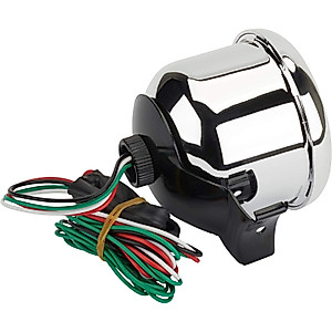 3-1/2" Chrome Electric Tachometer Kit 8K RPM - Perfect for Hot Rods, Comprehensive On-Dash/Under-Dash/Steering Column Installation, Steel Mounting Bracket, Hardware & Electrical Connectors Included