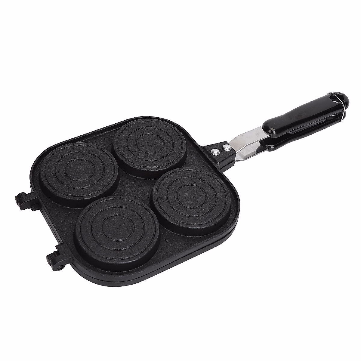 Topyond Pancake Pan Maker, Double Sided Nonstick Japanese Egg Pan, Multifunctional Aluminum Alloy Tamagoyaki Pan for Eggs, French Toast, Omelette, and Crepes