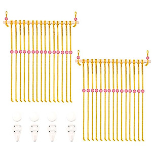 VOMELON Handmade Bookshelf,2 Pack Hanging Bookshelves Decor, Floating Bookshelf and Display Book Holder for Bedroom Wall Hanger for Kids Great Gift