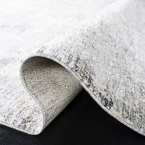 SAFAVIEH Dream Collection 2'6" x 4' Grey / Green DRM413F Vintage Oriental Distressed Premium Viscose Accent Rug