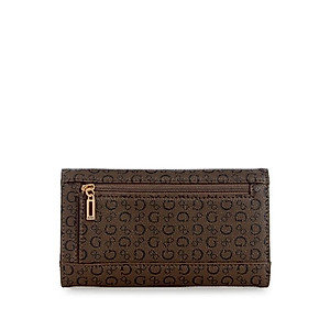 GUESS Factory Women's Ellison Slim Clutch Brown Wallet