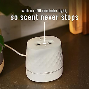 Febreze PLUG Scent Booster Starter Kit, Oil Diffuser, Air Freshener Plug In, Continuous Scent Device + 2 Downy Calm Refills