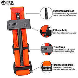 RHINO RESCUE Medical Tourniquets One-Handed 2pcs Orange