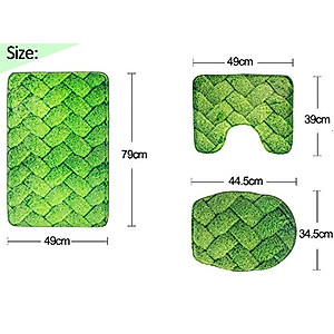 Coloranimal You are My Sunshine Sunflower Design Home Decoration 3 Piece Set U-Shaped Toilet Mat+Area Rug+Toilet Lid Covers