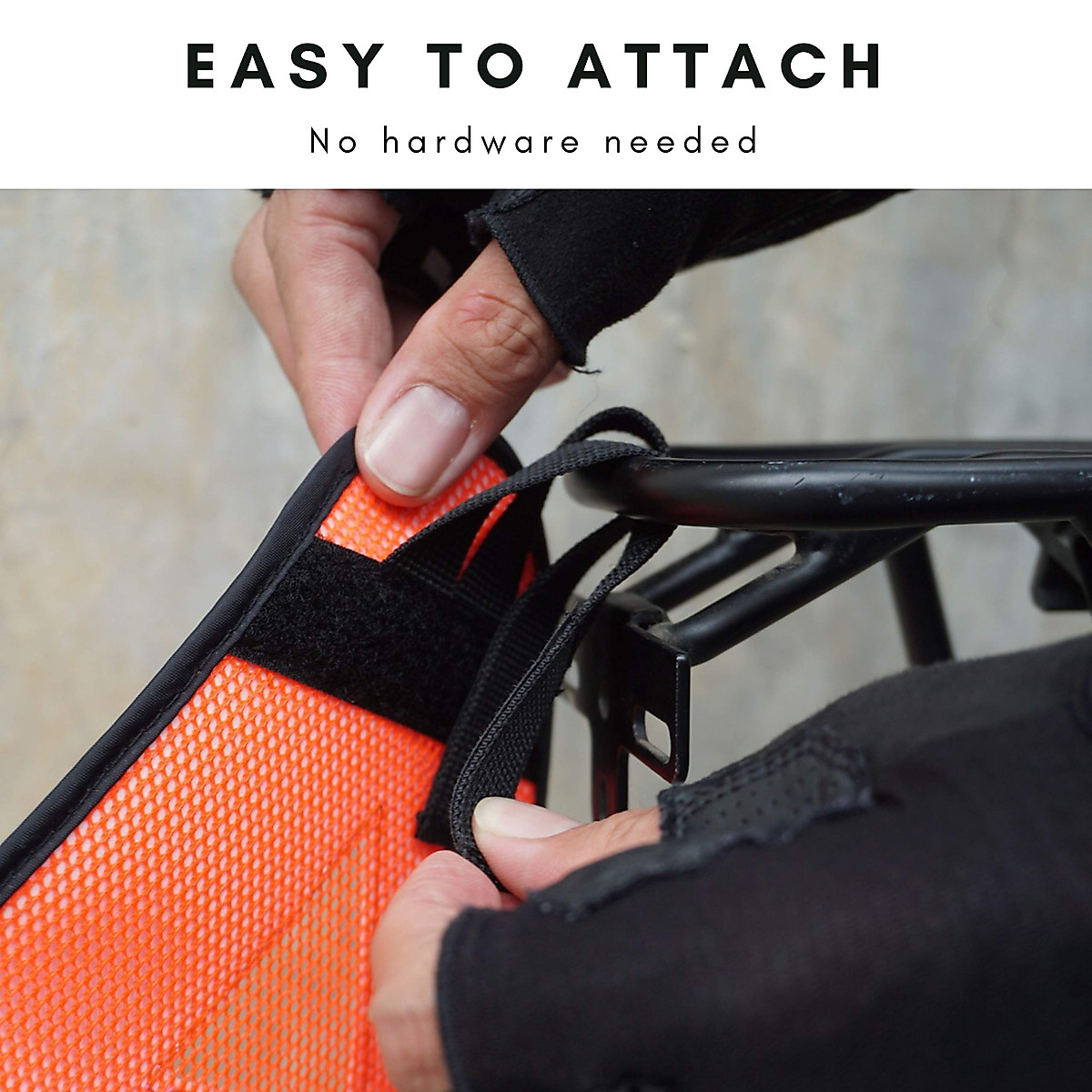 Vincita Reflective Yield Symbol with Hook & Loop Strap - High Visibility for Safety at Night - Safety Reflector for Bike Rack, Stroller, Backpack, Car Rack - Reflective Accessories (Green/Orange)