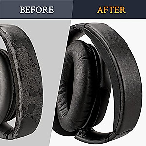 SOULWIT Replacement Headband Pad Kit for Bose QuietComfort 45 (QC45)/QuietComfort SE (QC SE) Headphones, Easy DIY Installation (Black)