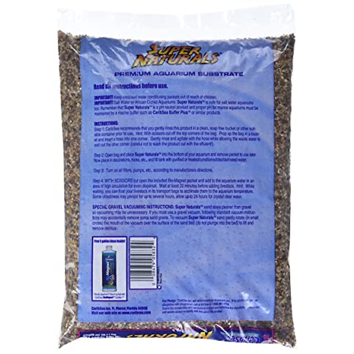 Carib Sea ACS05832 Super Natural Peace River Sand for Aquarium, 5-Pound
