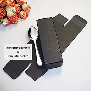 Sip Your Tea & Think of Me Long Distance Gift Valentine gift spoons for tea tea gifts Engraved Stainless Steel Love Gifts for Him Her Men Women Boyfriend Girlfriend