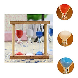 Stocking Stuffer iPhyhe 1/3/5 Minute Tea Egg Timer Hourglass with Wooden Frame