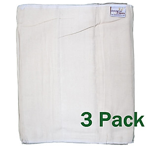 Dandelion Diapers Prefold Cloth Diapers Made from Viscose Bamboo and Cotton Blend Versatile Baby Diaper, 3 Pack - Size 5 Standard Pinless Prefold