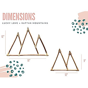 Lucky Love Mountain Decor & Woodland Decor for the Baby Boy or Baby Girl Boho Nursery and Kids Playroom Wall Decor| Lightweight, Easy To Hang and Made of Rattan