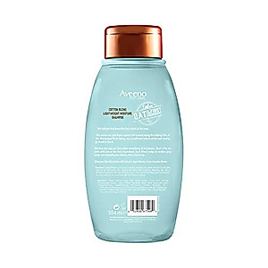 Aveeno Blend Sulfatefree Shampoo for Light Moisture Soothed Scalp Gentle Cleansing Shampoo With Nourishing Oat Paraben Dyefree, White Cotton, 12 Fl Oz