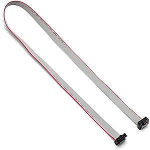 LIANSHU 2Pack Flat Ribbon Cable 2.54mm Pitch 2 Row 10 Pin Female to Female Wires IDC Ribbon Connector L=1M/ 3.3FT