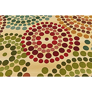 Unique Loom Outdoor Modern Collection Area Rug - Spark (10' x 12' 2" Rectangle, Beige/ Burgundy)