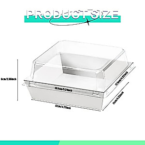 Cmkura 50 Pack 5" White Square Disposable Paper Charcuterie Boxes Food Containers Bakery Boxes for Cake, Cookies, Sandwich