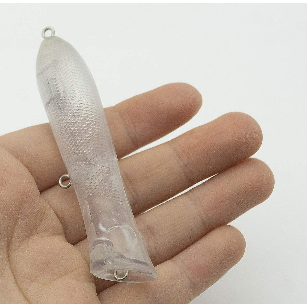 10 pcs ABS Unpainted Popper Bait Fishing Hard Lure Body crankbait 82mm 9.26g Blank Lures 8183# Free Eye