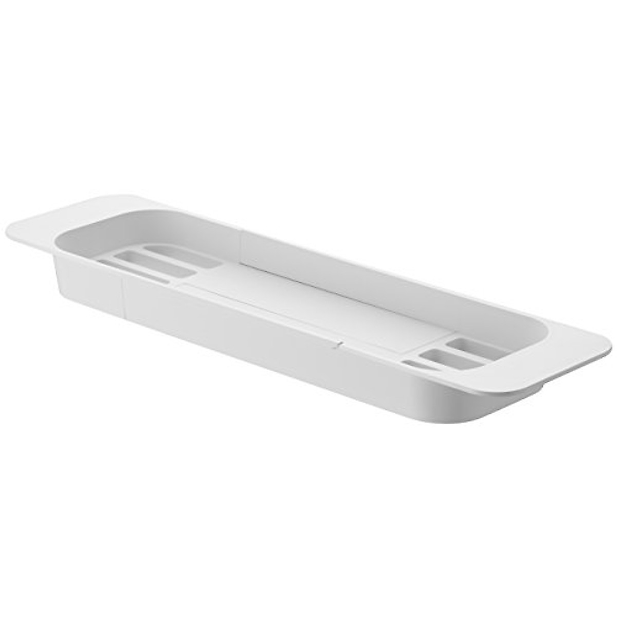 Yamazaki Home Tower Expandable Bathtub Caddy – Bathroom Tray Table Holder., White