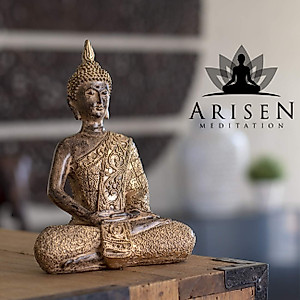 Arisen Meditation Buddha Statue 8" in Premium Gift Box