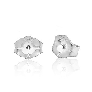 Honolulu Jewelry Company Premium Sterling Silver Polished Round Ball Stud Earrings with 5mm Backings (8mm)