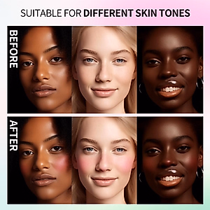 2PCS Color Changing Blush Oil - Reacts to Skin's Natural pH for Your Instant Perfect Shade, with Blendable Formula - Liquid Blush for Cheeks, Vegan & Cruelty-Free