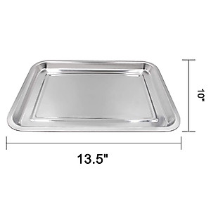 Stainless Steel Tray - Yangna 3 Pack Dental Tray 13.5'' X 10'' Stainless Steel Trays Piercing Instrument Tray Flat Tool