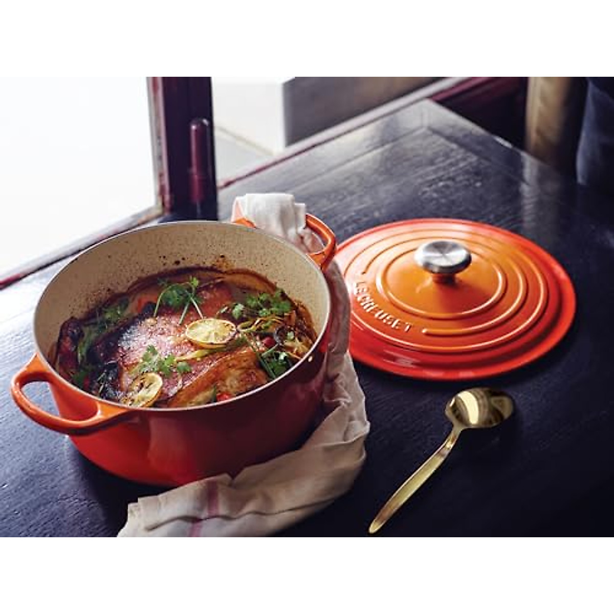 Le Creuset Enameled Cast Iron Signature Round Dutch Oven, 2 qt., Flame