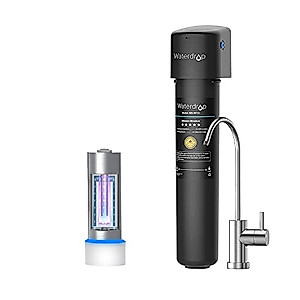 Waterdrop 15UB Under Sink Water Filter System and Waterdrop LED UV͎ Ultrąviolët Water Filter for Under Sink Water Filter System
