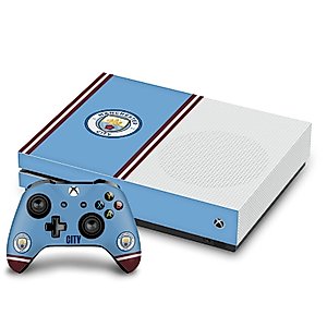 Head Case Designs Officially Licensed Manchester City Man City FC 2022/23 Home Kit Logo Art Vinyl Sticker Gaming Skin Decal Cover Compatible With Xbox One S Console and Controller Bundle