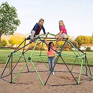 Lifetime 90951 Geometric Dome Climber Jungle Gym, 5.5' High x 11' Wide, Mantis Green & Bronze, 66-Inch