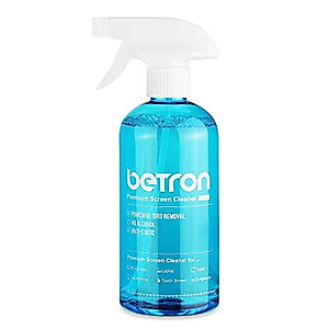 Betron TV Screen Cleaner Including Microfibre Clothes and Dust Brush for LED HDTVs PC Monitors E-Readers Tablets Laptops Smartphone HD Displays Camera Lenses 500ml