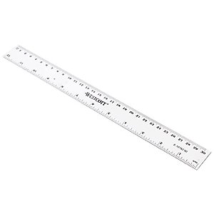 Westcott 12-Inch 300 mm Plastic Ruler - Clear