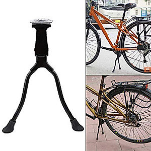 Foot Stand, Prcatical Mountain Bike Foot Stand Mount Road Double Legs Park Stand for 26 Inches Or Higher and Spare Parts