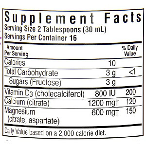 Bluebonnet Nutrition Liquid Calcium Citrate Calcium Citrate, Magnesium Citrate, Vitamin D3, Bone Health, Gluten Free, Soy Free, Milk Free, Kosher, 16 fl oz, 32 Servings, Mixed Berry Flavor