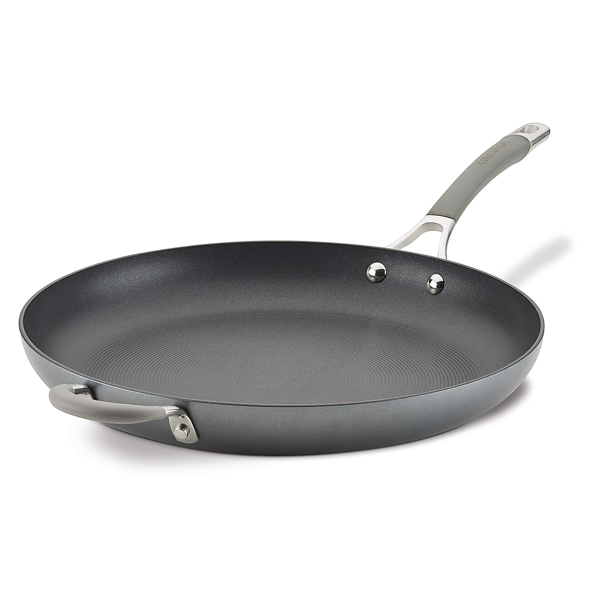Circulon 81401 14" Helper Handle Hard Anodized Aluminum Skillet, 14 Inch, Oyster Gray