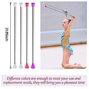 4 Pieces Twirling Batons Unisex Kids' Gymnastics Twirling Baton Dance Baton for Talent Shows, Artistic Dancing, Baton Twirling, Pink, White, Purple
