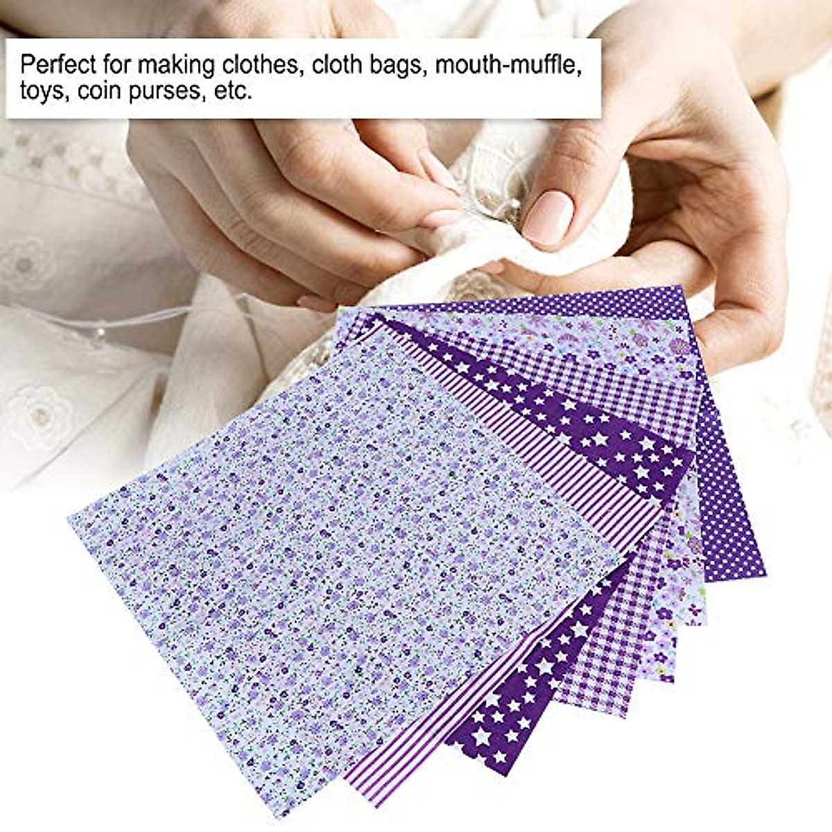 Sewing Cloth, Cloth Printed Fabric Comfortable Cotton Fabric Easy to Iron Beautiful Printing Patterns for Craft Fabric Bundle