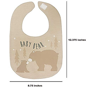 Neat Solutions 5 Pack Aspirational Bib Set with Mixed Fabrics & Water Resistant Inner Core - Boy, Grey Oatmeal While