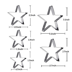 Svnntaa Heart Star Cookie Cutters Set, Valentine’s Day Heart Shaped Biscuit Cutters Stainless Steel Pastry Donuts Cutters with Storage Box
