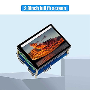 Septpenta 2.8in Capacitive Touch Screen Module Kit, 2.8in Capacitive Full Fit Touch Screen Computer Module 4, Mipi 5 Point Touch 6H Hardness for RPI with Interface Expansion Board