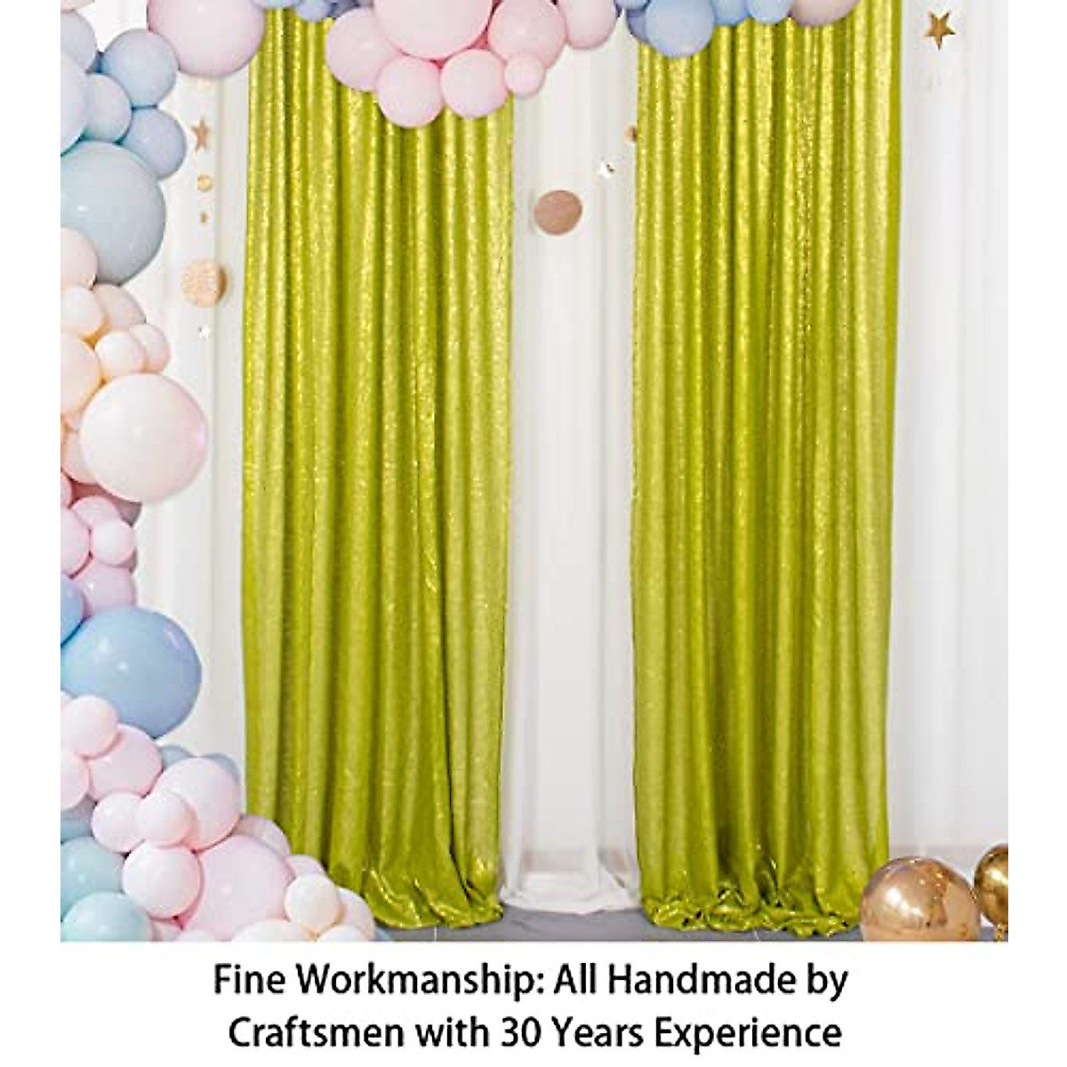 Backdrop Curtain Lime Green 2FTx7FT 2 Pack Sequin Backdrop 60x215cm Sequin Fabric Backdrop Drapes Christmas Backdrop for Photography Lime Green Wall Backdrop Shimmer Wedding Backdrop