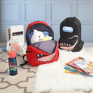 Kids Backpack for Boys Girls Kawaii Hiking Backpack Waterproof Travel Backpacks for Women Men, 17-Inch Cute School Bookbag for Student